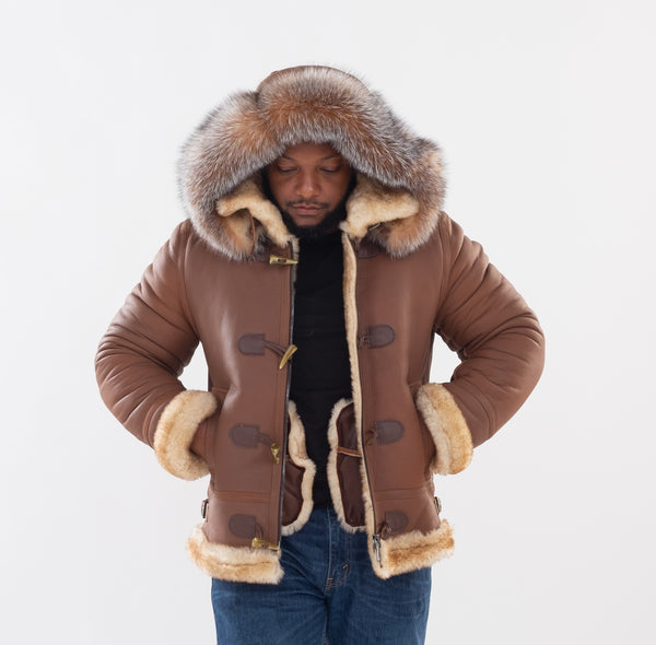 Shearling Sheepskin Aviator Jacket- B3 With Toggles Style #810 – Jakewood