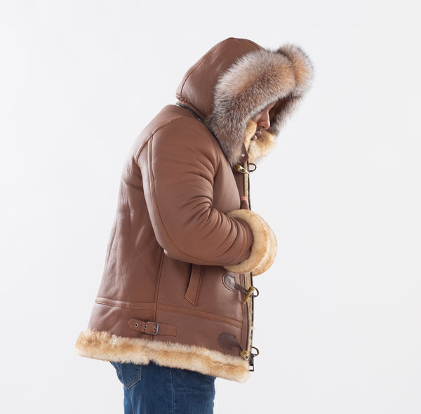 Shearling Sheepskin Aviator Jacket- B3 With Toggles Style #810 – Jakewood