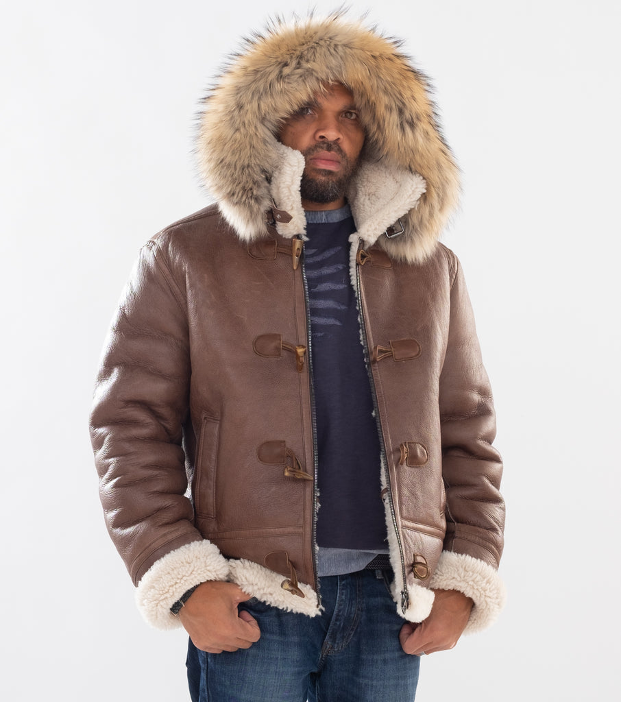 Shearling Sheepskin Aviator Jacket- B3 With Toggles Style #810 – Jakewood