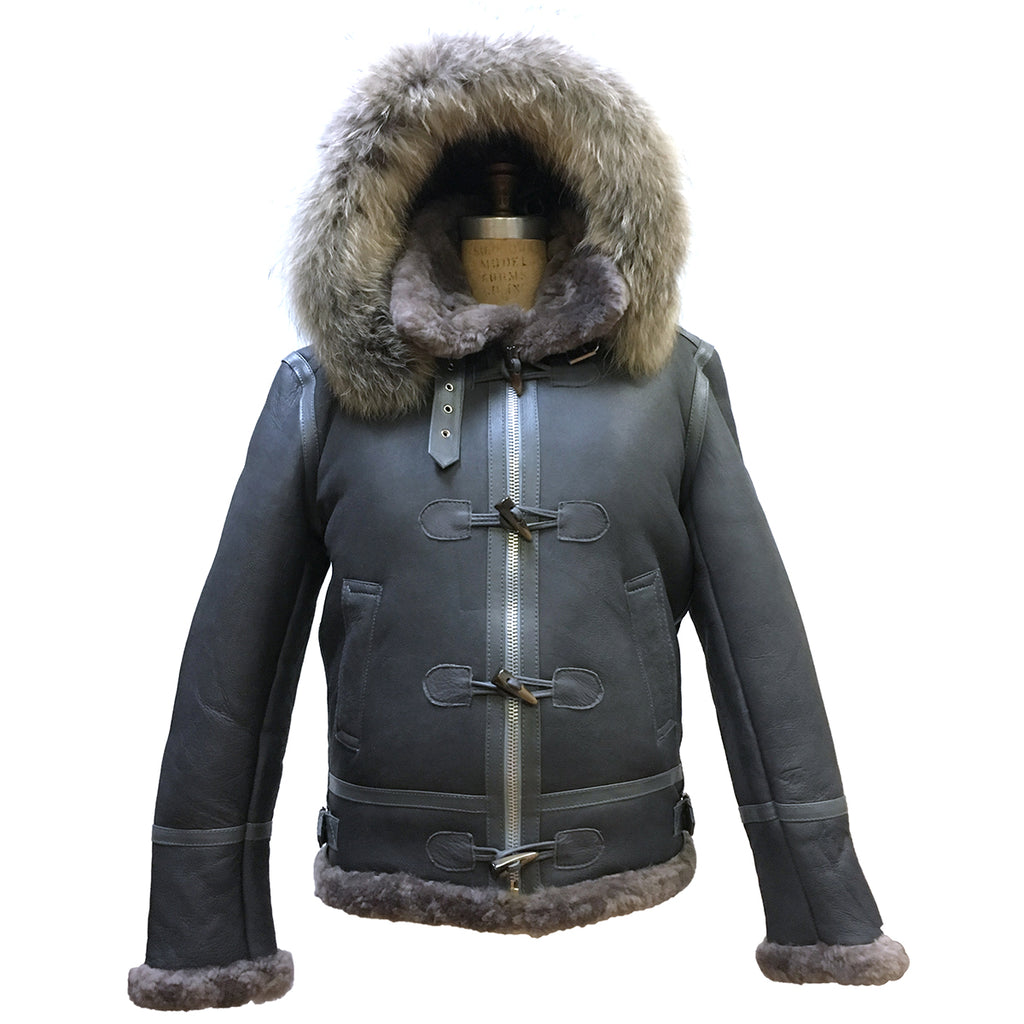 Shearling Sheepskin Aviator Jacket- B3 With Toggles Style #810 – Jakewood