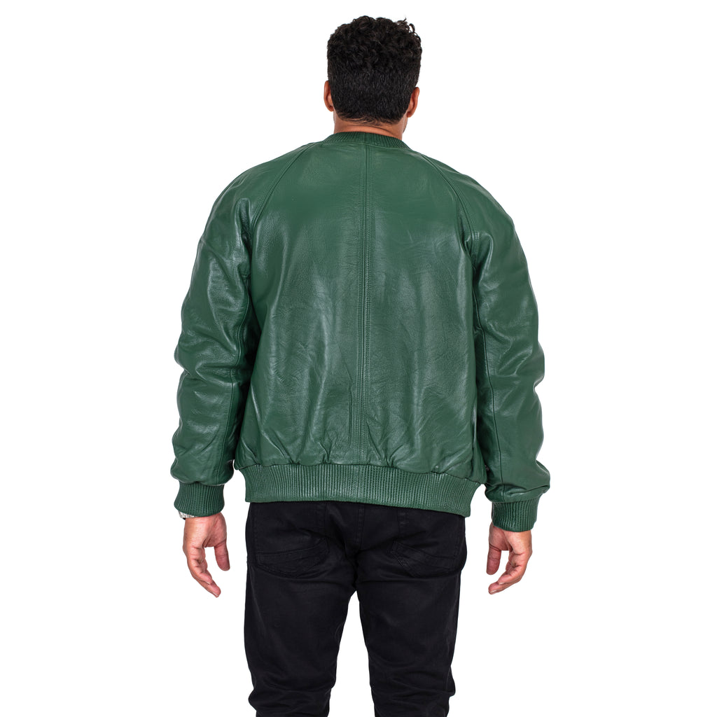 Genuine Lambskin Leather Baseball Varsity Jacket Style #1051 (Part 1 o ...