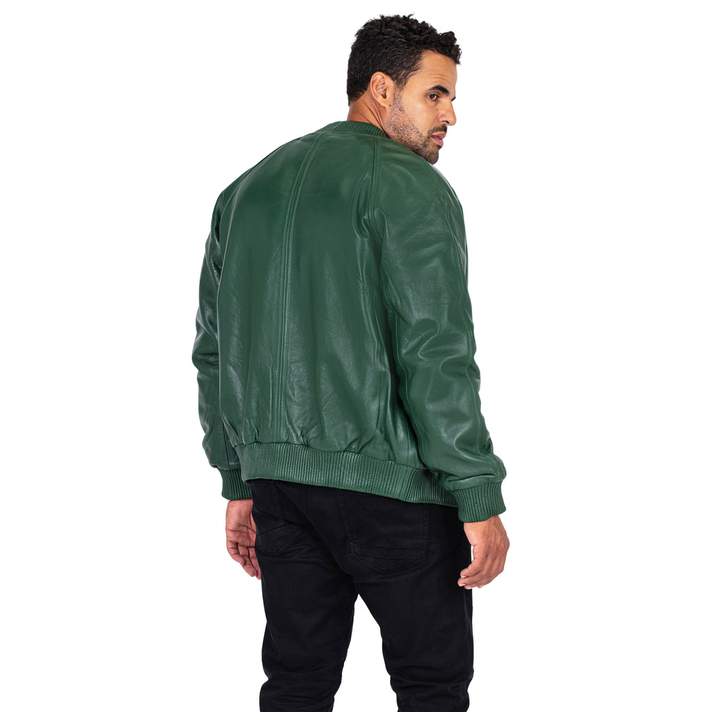 Genuine Lambskin Leather Baseball Varsity Jacket Style #1051 (Part 1 o ...
