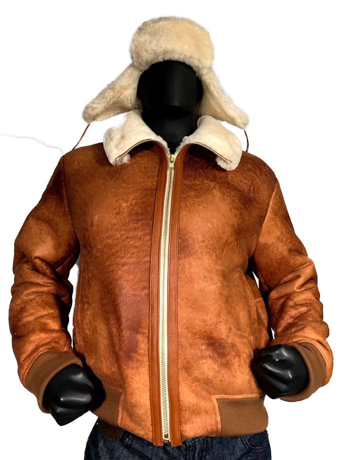 Sheepskin Shearling Bomber Jacket Style #5500 – Jakewood